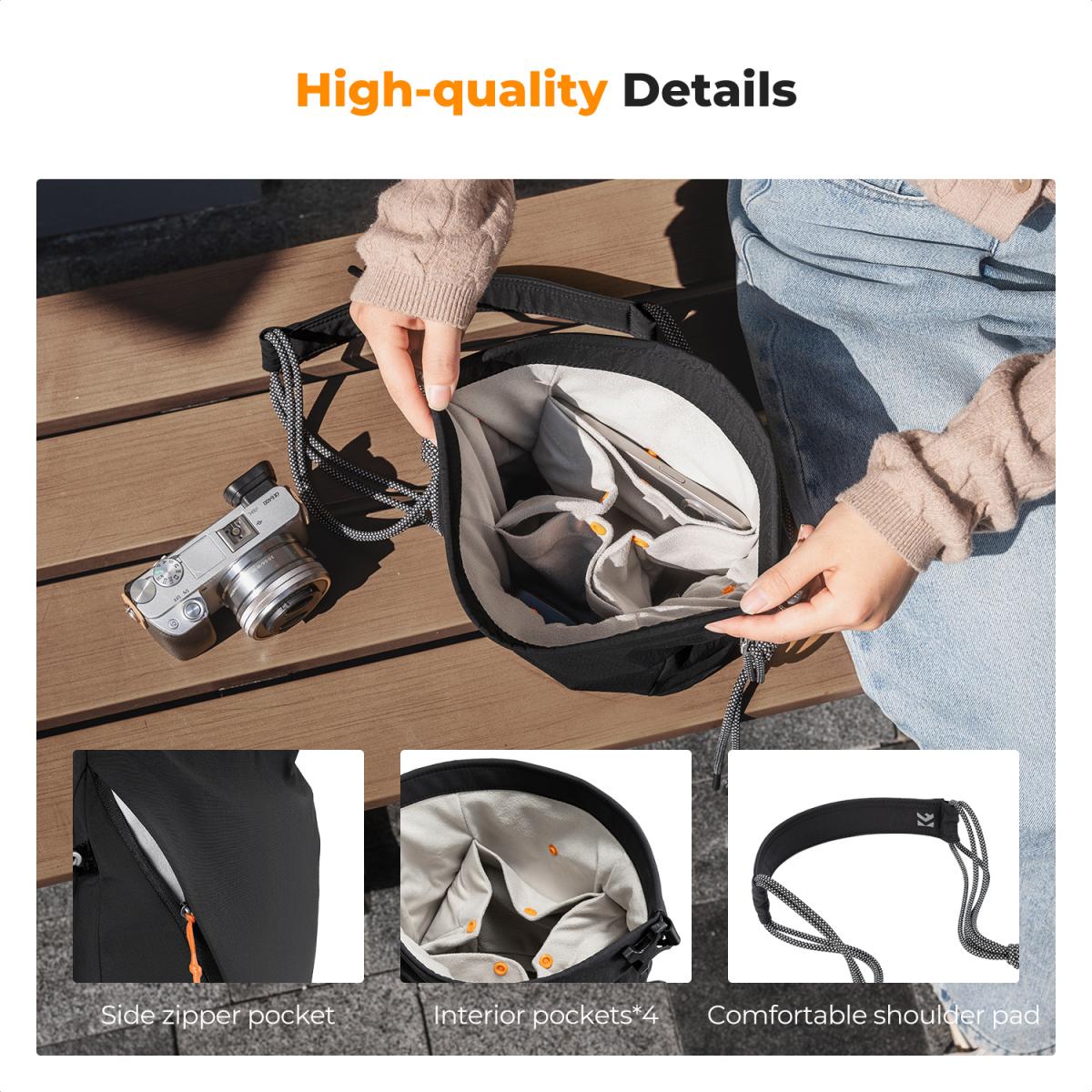 K&F Concept Camera Sling Bag Small Camera bag Lightweight Crossbody and ...