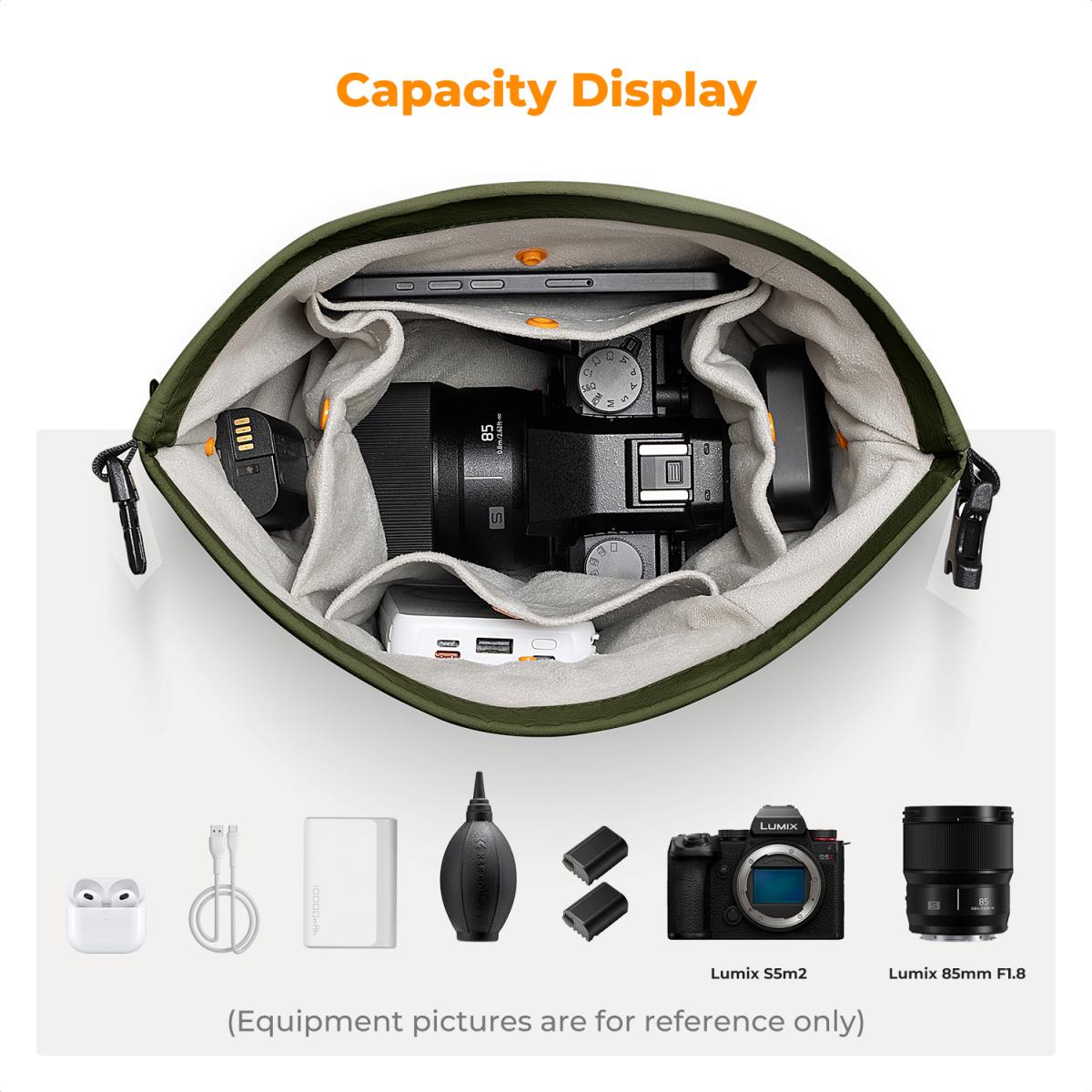 Camera Sling Bag Small Camera bag Lightweight Crossbody and Inner Liner ...