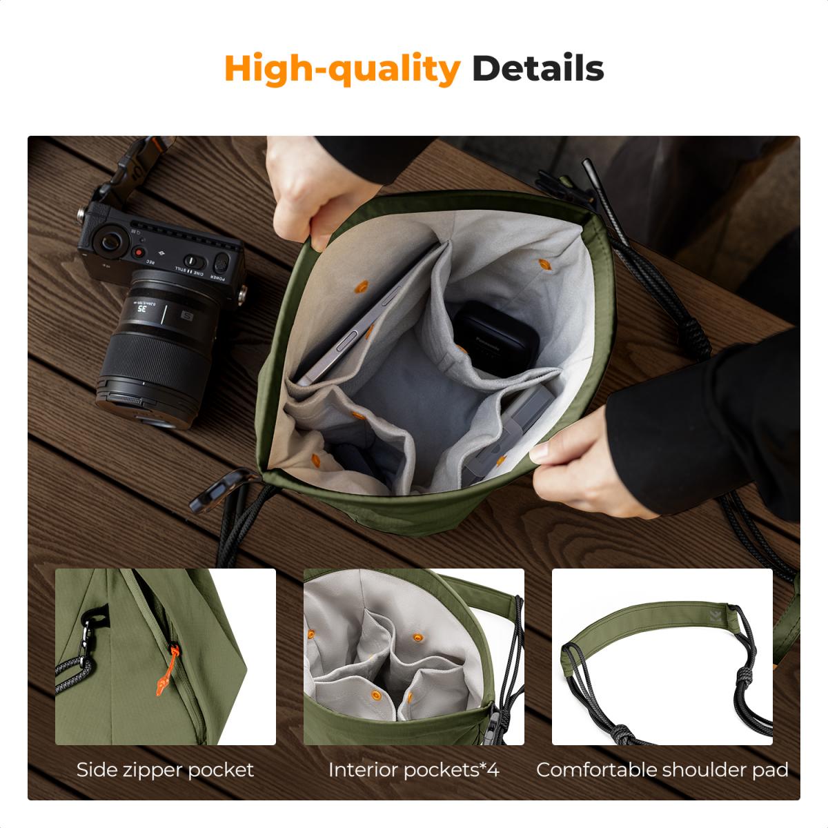 Camera Sling Bag Small Camera bag Lightweight Crossbody and Inner Liner ...