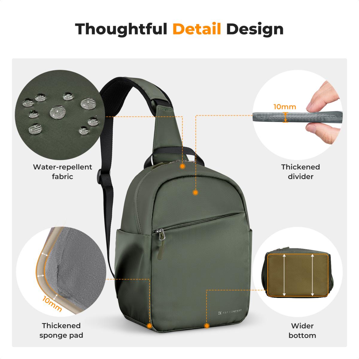 Camera Case Backpack 5L 05 (Green) | K&F Concept - K&F Concept