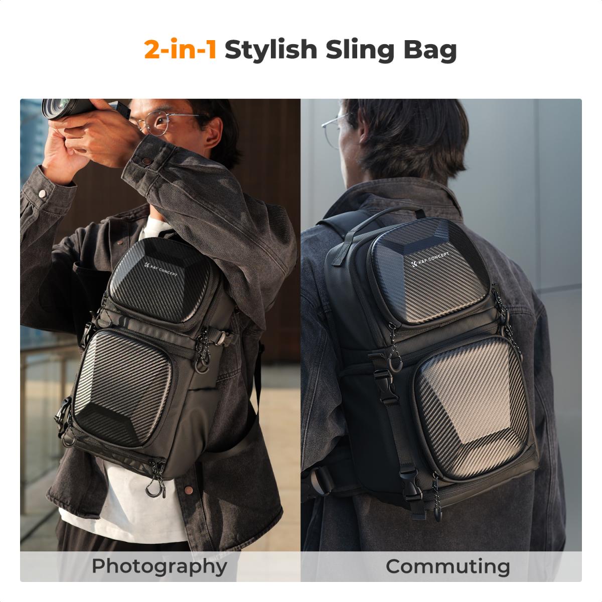 Camera Sling Bag Crossbody Bag Hardshell Camera Shoulder Backpack DSLR / SLR / Mirrorless Camera ...