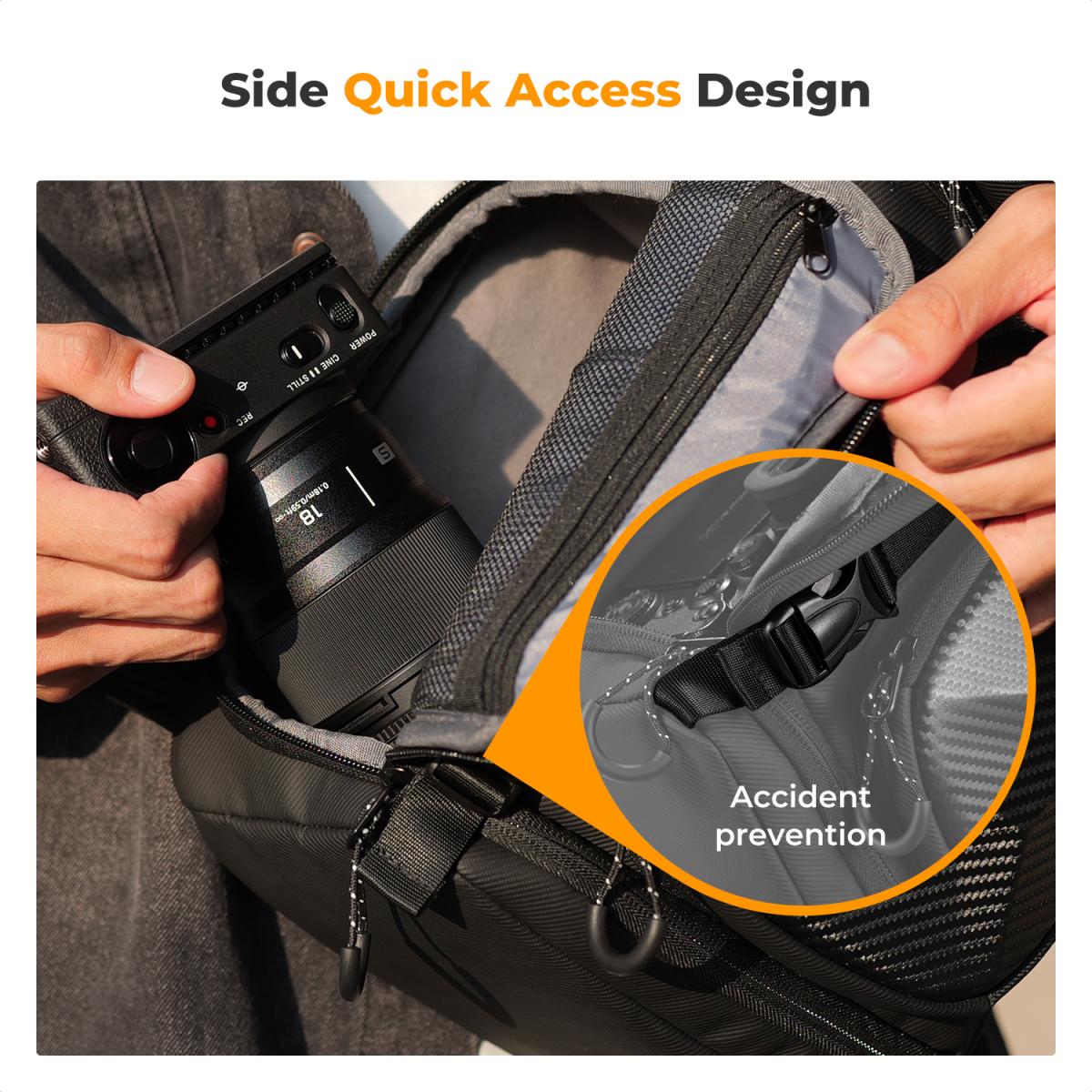 Camera Sling Bag Crossbody Bag Hardshell Camera Shoulder Backpack DSLR / SLR / Mirrorless Camera ...