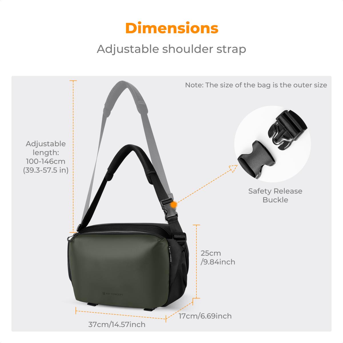 Dark Green Camera Bag, 12L 2 In 1 | K&F Concept - KENTFAITH