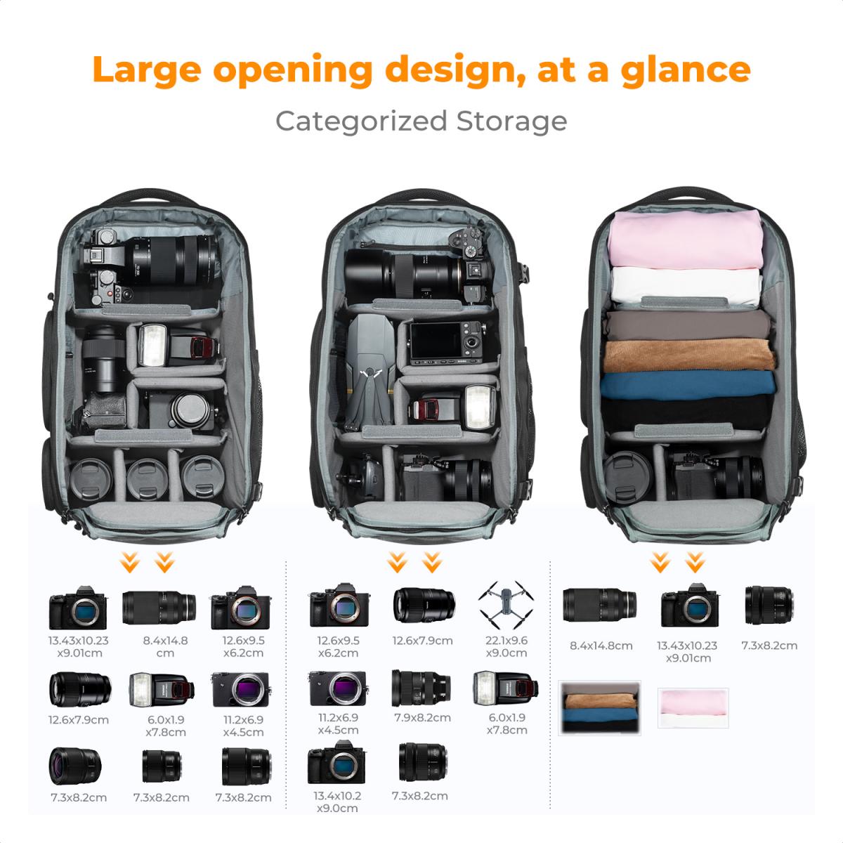 Camera Backpacks for Photographers 30L - K&F Concept