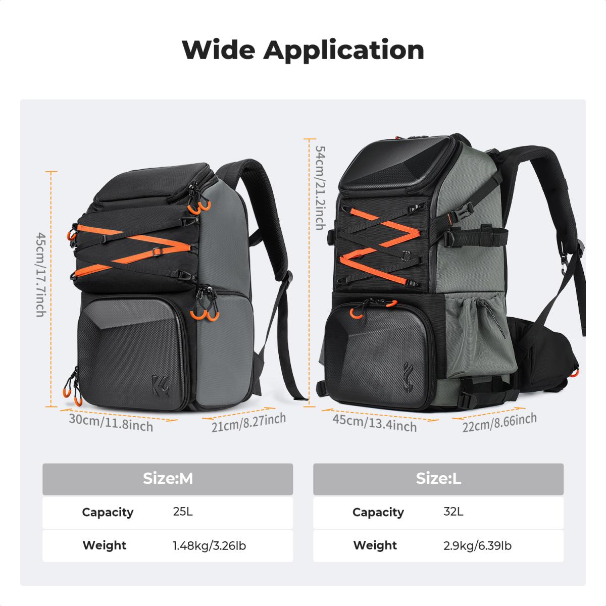 25L Large Camera Backpack for DSLR SLR Cameras, Anti-Theft Waterproof ...