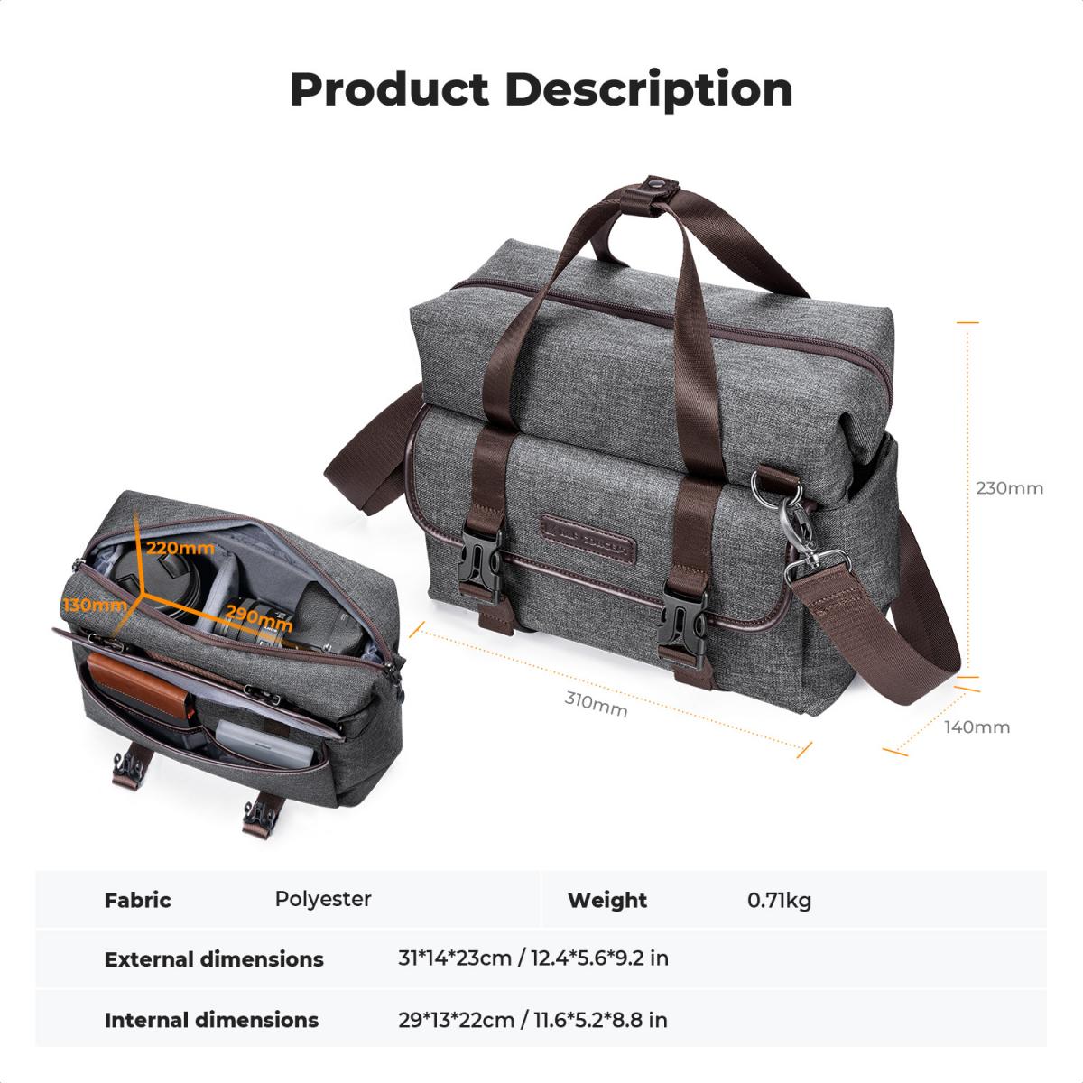 Camera Sling Bag Crossbody DSLR / SLR / Mirrorless Camera Bag Camera ...