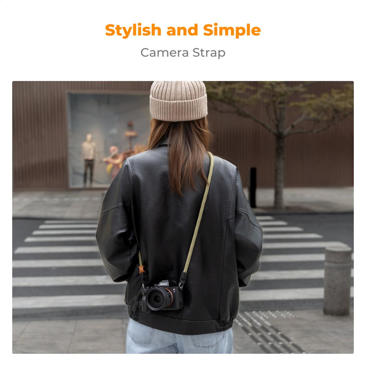 Camera Neck Strap Camera Shoulder Strap Urban Wander 05 Black - KENTFAITH