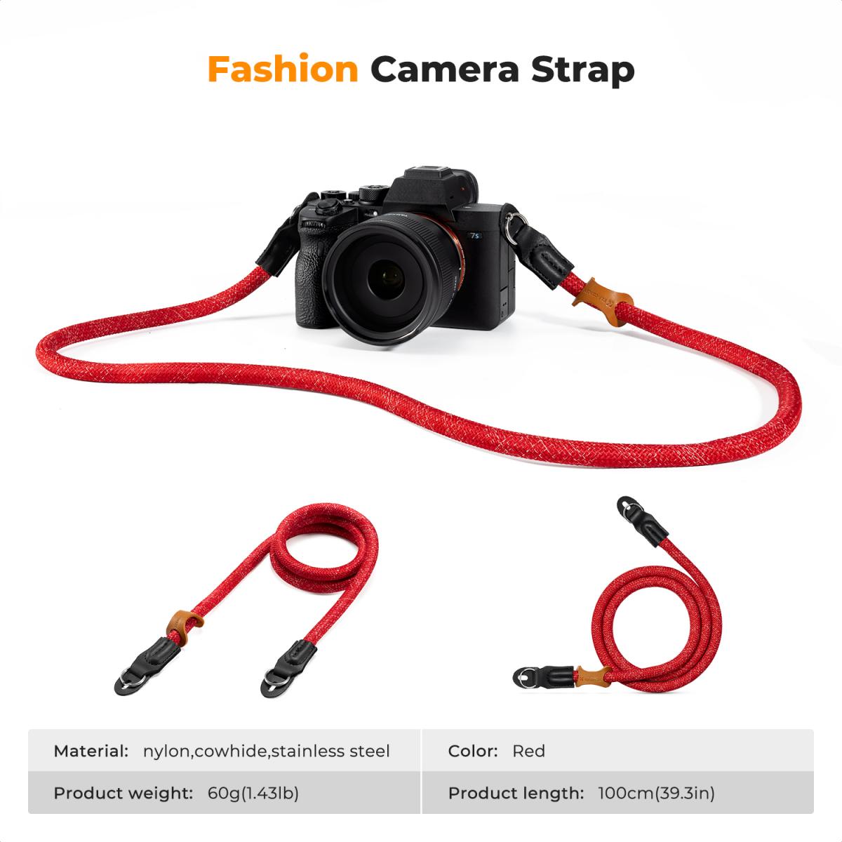 Camera Neck Strap Camera Shoulder Strap Urban Wander 05 Red - KENTFAITH