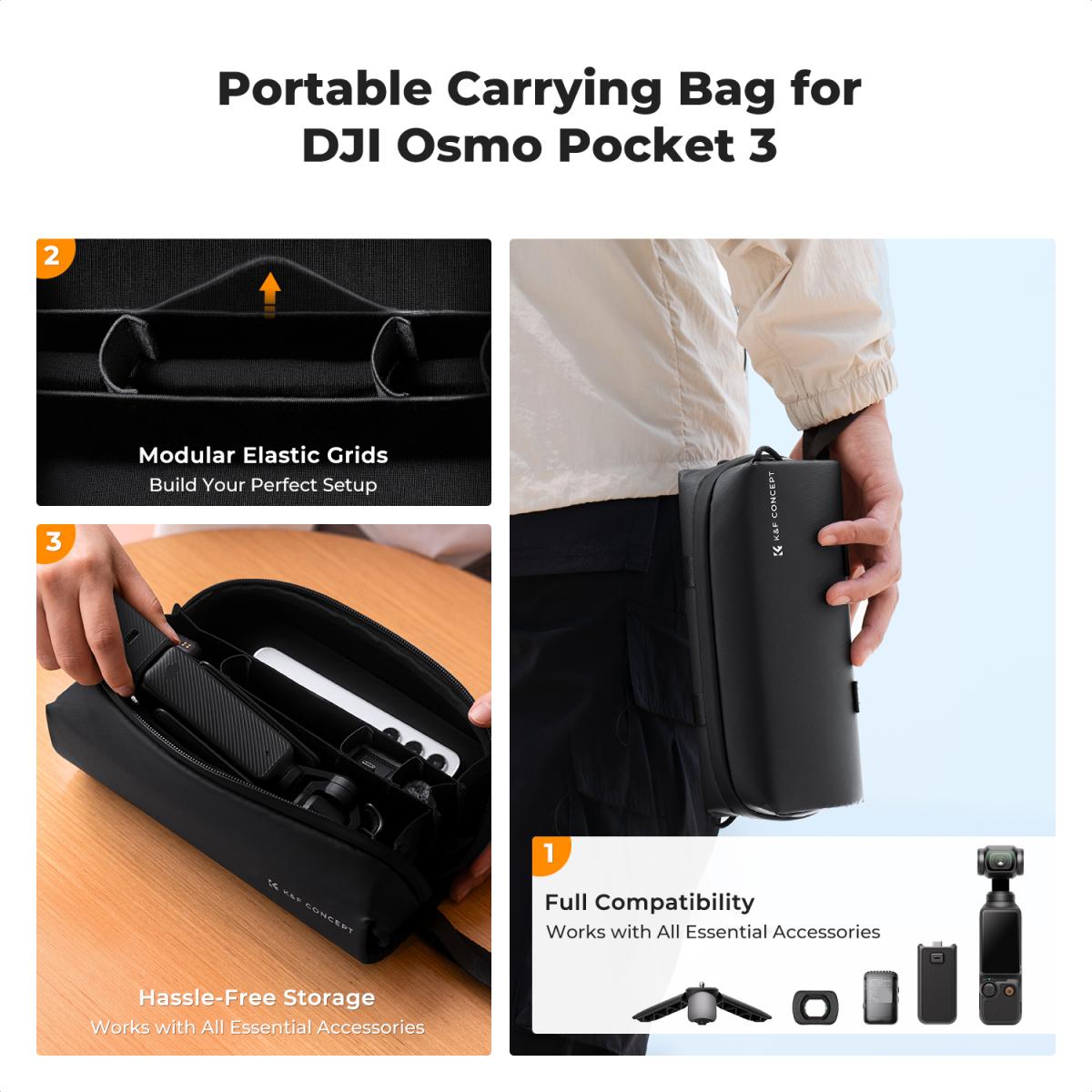 DJI Osmo Pocket 3 Carrying Bag Portable Storage Carry Case - KENTFAITH