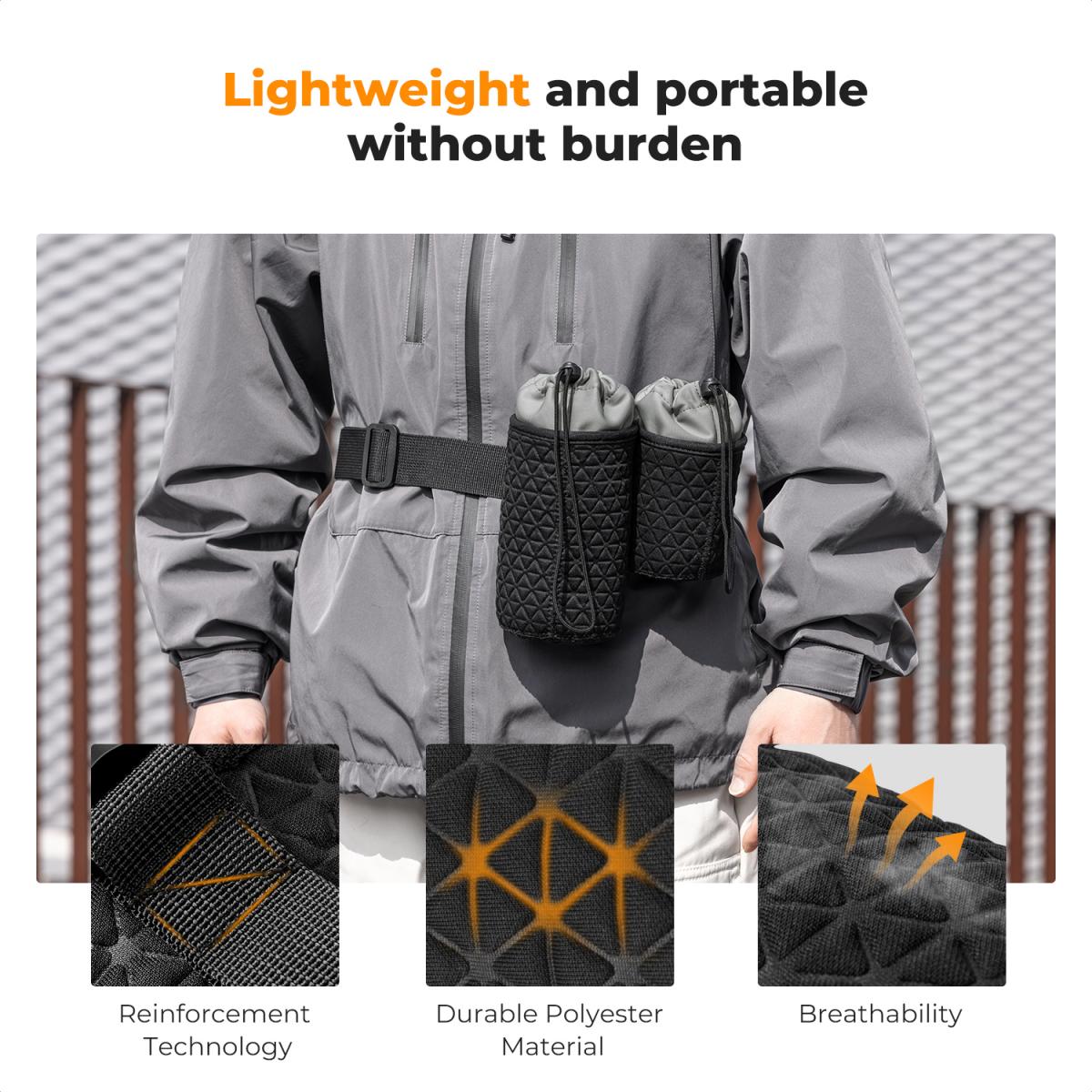 4 Pack Camera Lens Pouch Case, S/M/L/XL - KENTFAITH