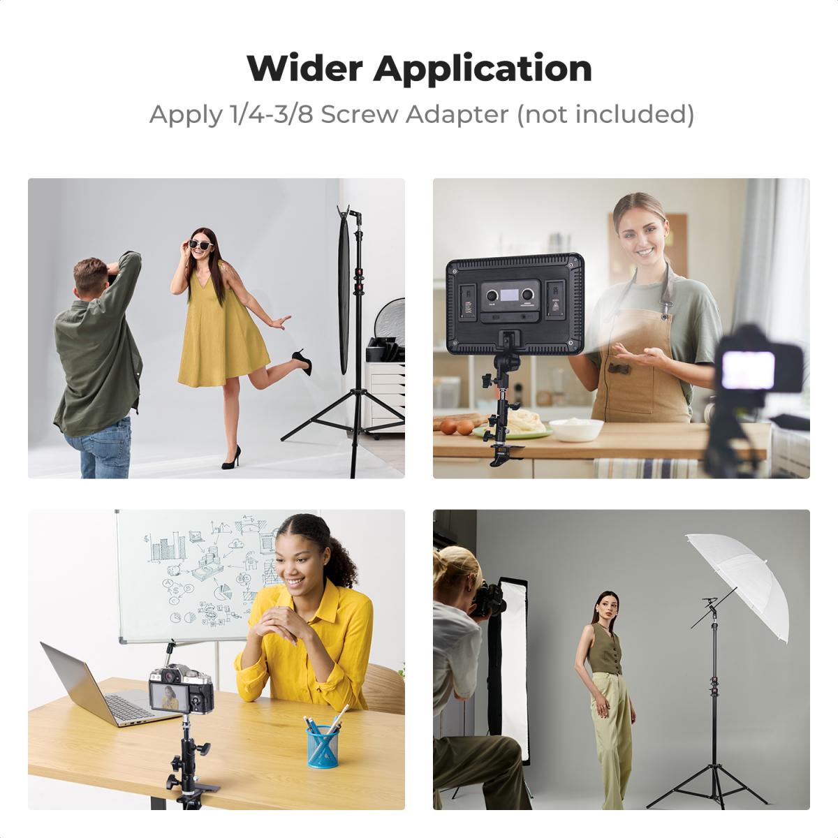 Reflector Bracket Heavy Duty Metal Clip Bracket with 5/8" Light Stand ...