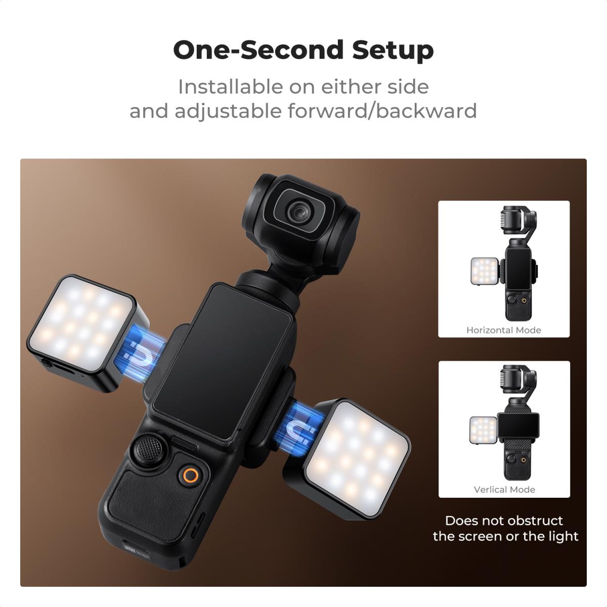 K&F Concept Magnetic Mini Light for DJI Osmo Pocket 3, 1W USB C ...
