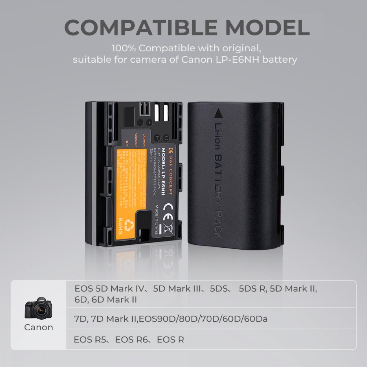 Best Canon LP-E6NH battery - KENTFAITH