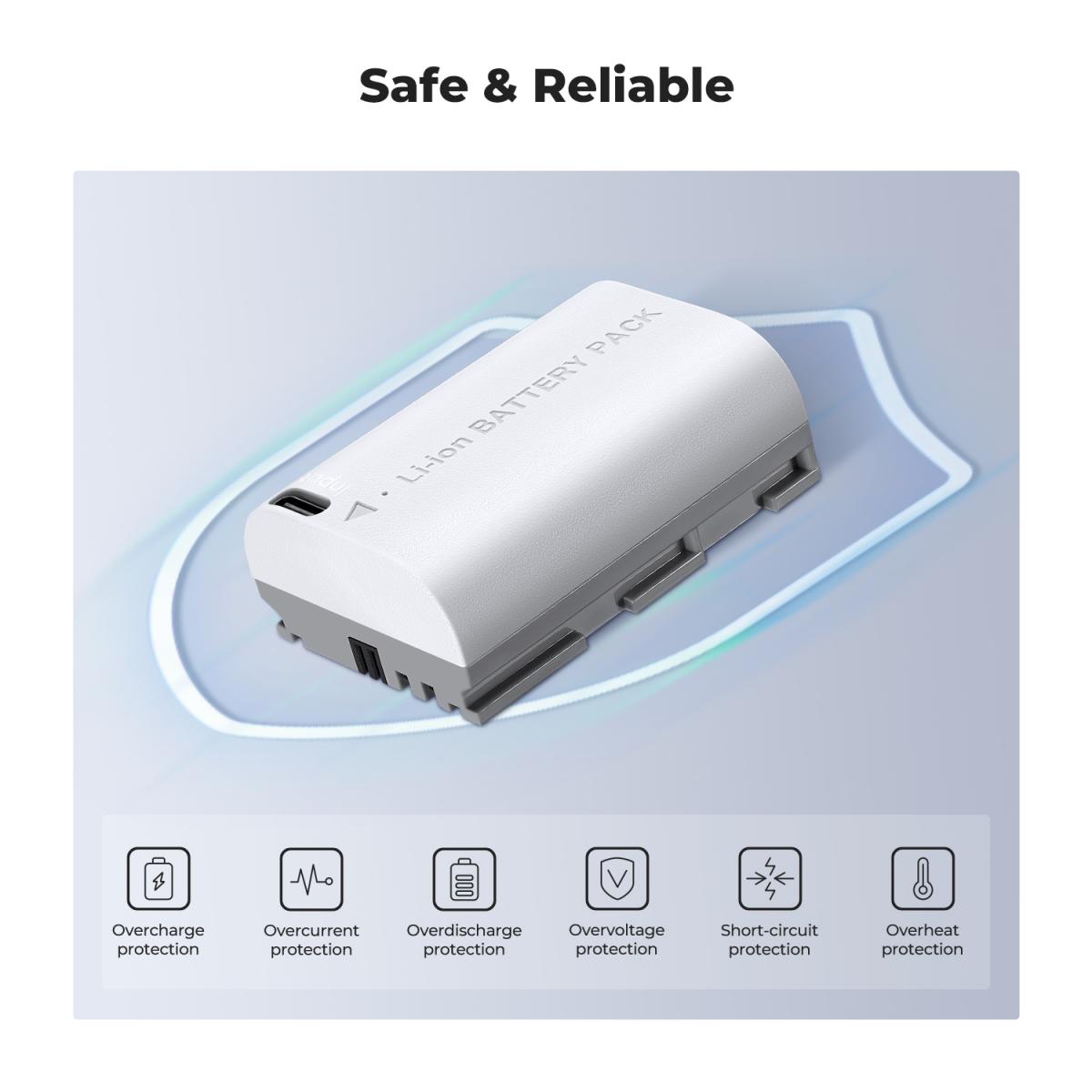 Canon LP-E6NH Battery with 2600mAh Capacity - K&F Concept