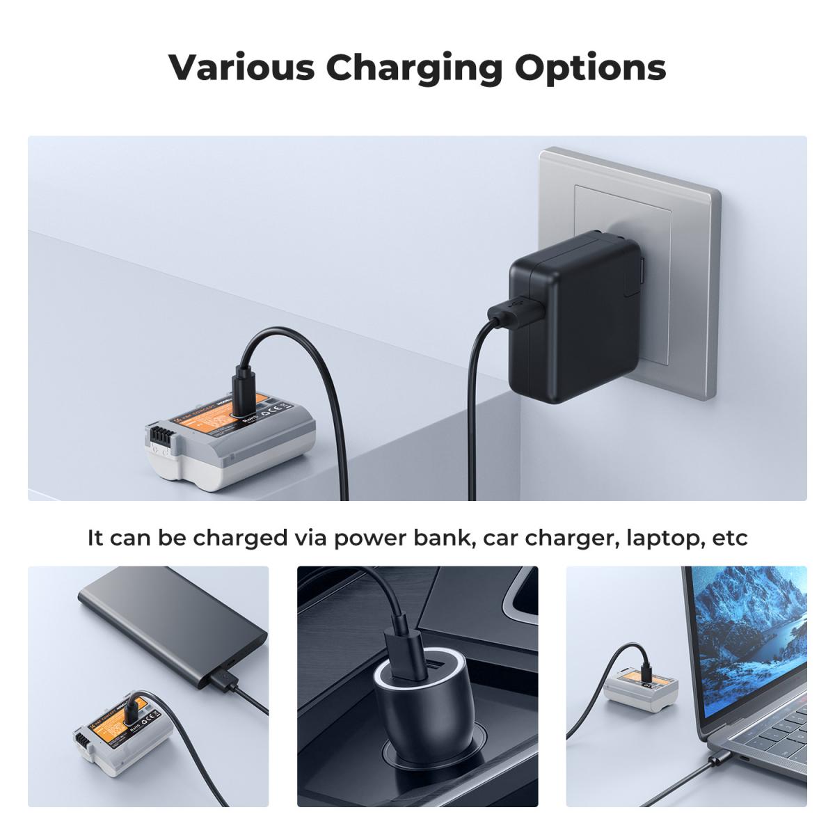 Nikon D750 Camera Battery En-El15C 2600Mah Z8, K&F Concept - KENTFAITH