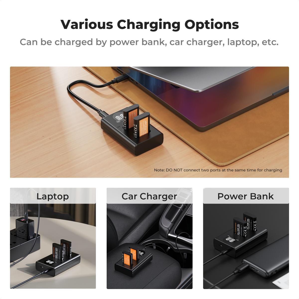 K&F Concept 2-Pack NP-BX1 Battery and Charger Set, Compatible with Sony ...