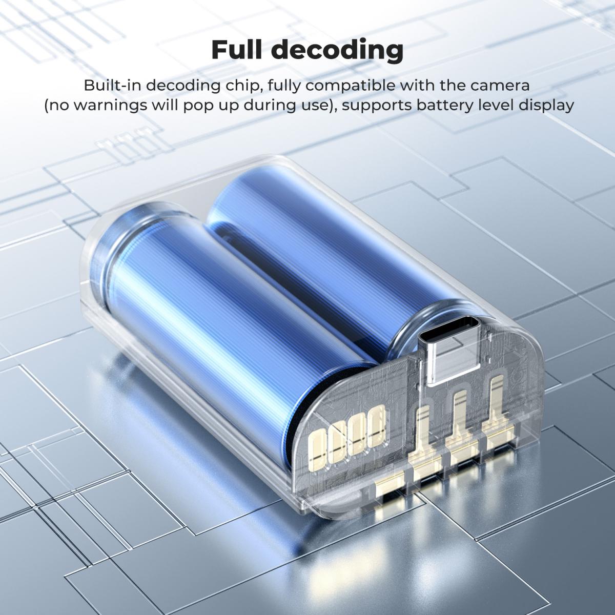 2520mAh DMW-BLK22 Battery, 2-Pack USB-C 2.5H Full Charged BLK22 Battery ...