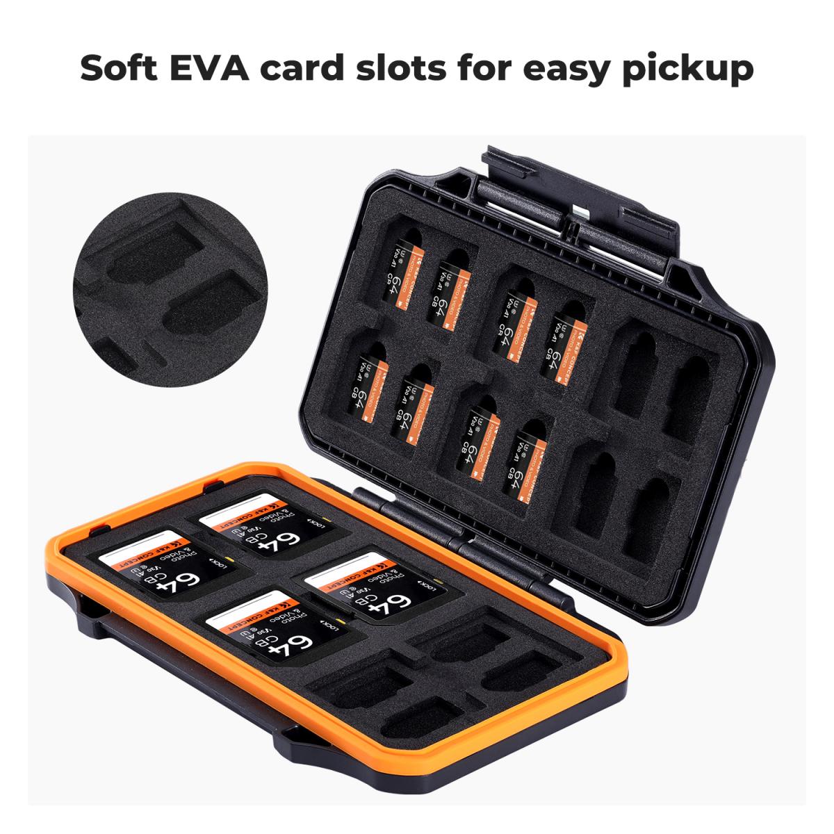 K&F Concept 36 Slots SD Micro SD Memory Card Case, Water-Resistant SD ...