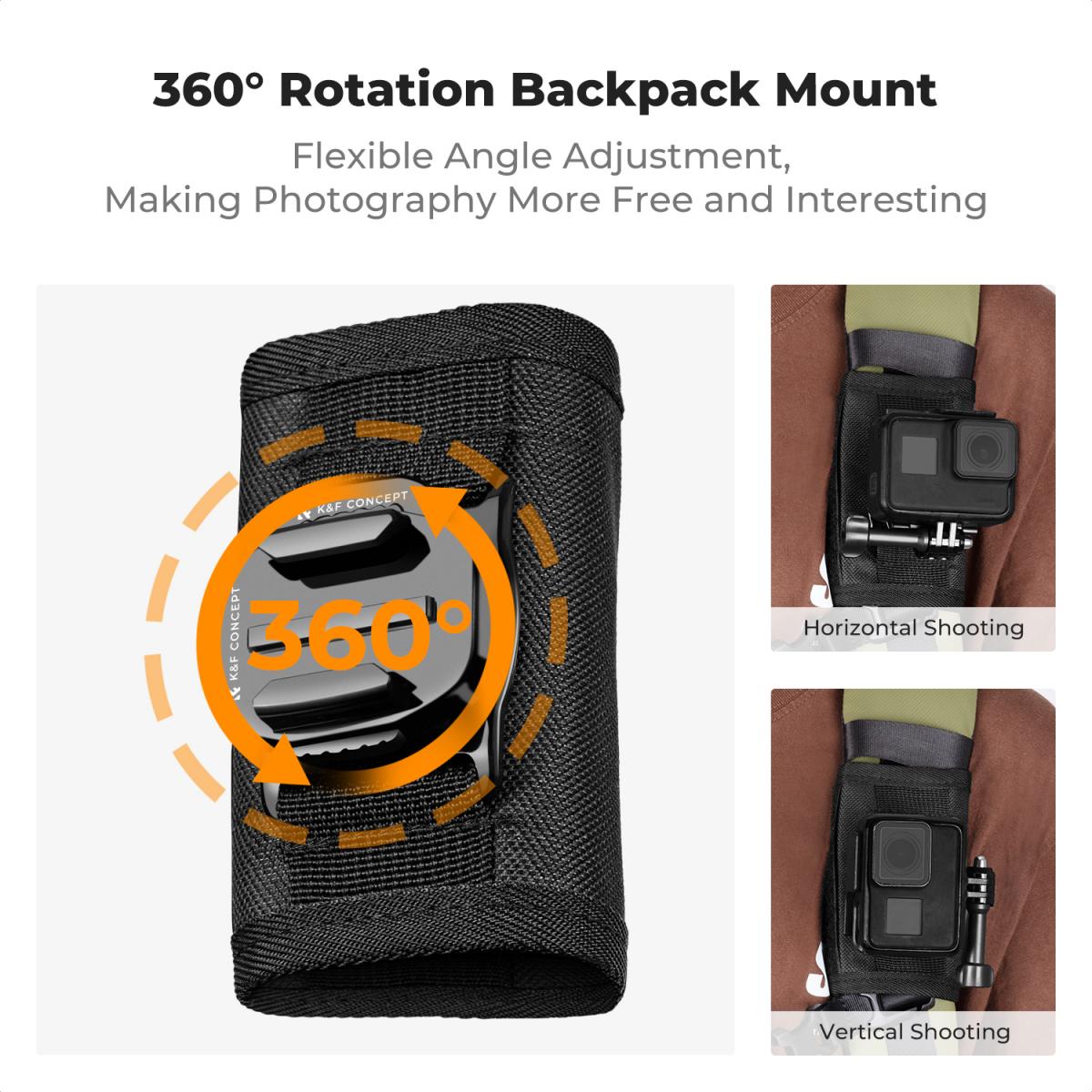 K&F Concept Backpack Belt Shoulder Strap Mount Compatible with GoPro ...