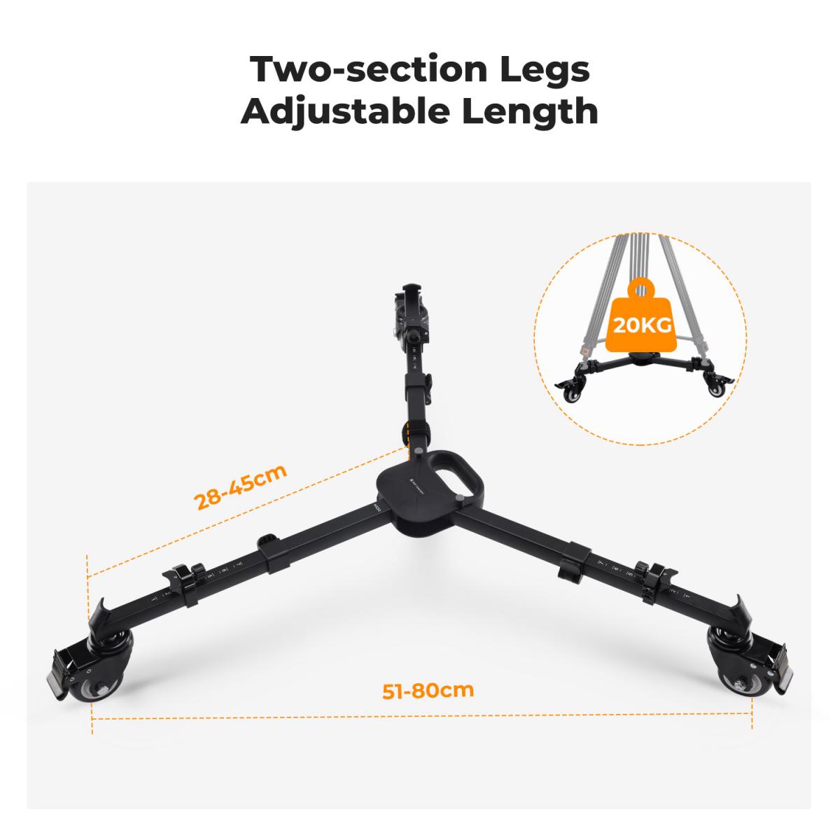 K&F Concept Photography Tripod Dolly - KENTFAITH
