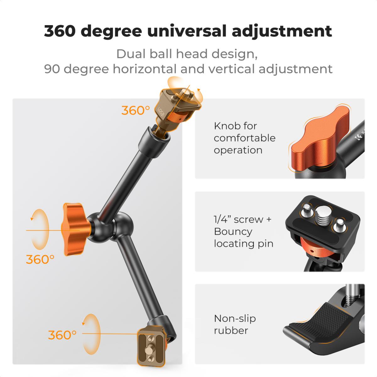 11" Magic Arm with Super Clamp - KENTFAITH