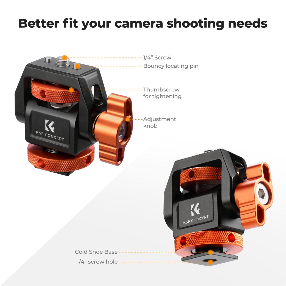 Field Monitor Mount Monitor Holder Swivel and Tilt Adjustable with Cold ...