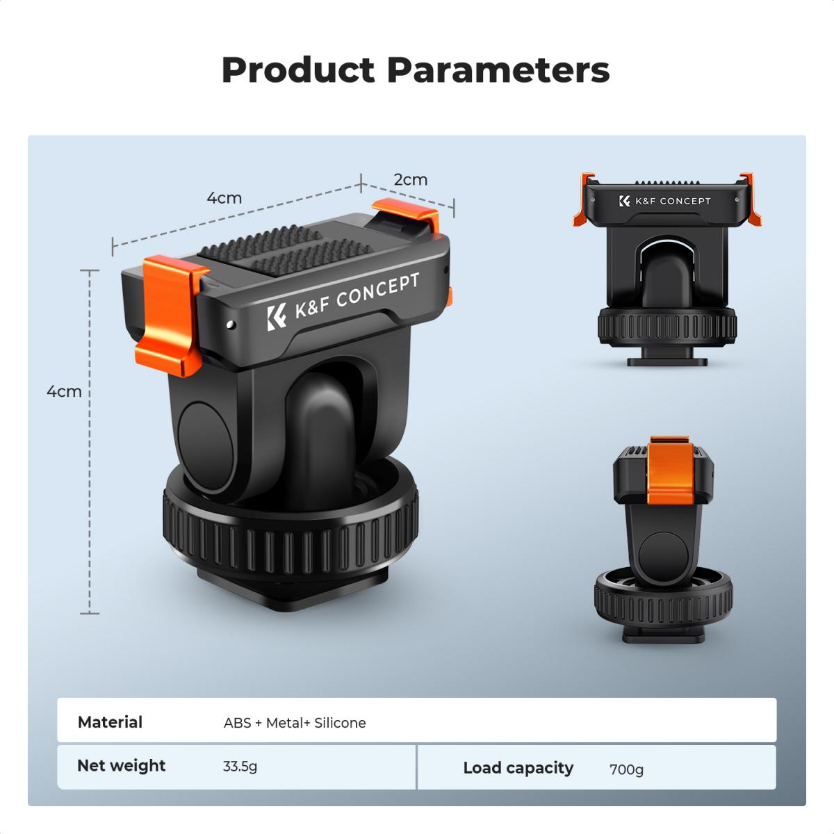 Cold Shoe Action Camera Magnetic Quick Mount Holder - KENTFAITH