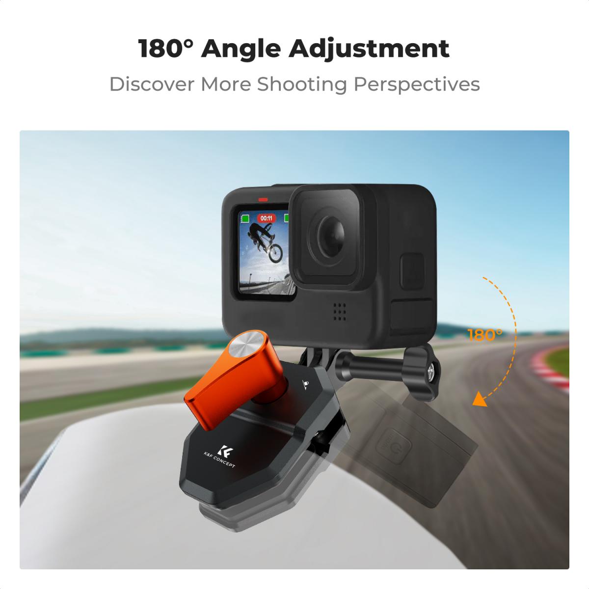 K&F Concept Windshield Mount Clamp for GoPro Hero 13 12 11 10 9 ...