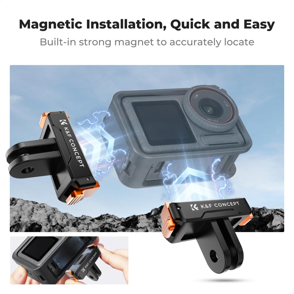 DJI Osmo Action 5 Pro 2 Pack Magnetic Quick Release Adapter Mount - K&F ...
