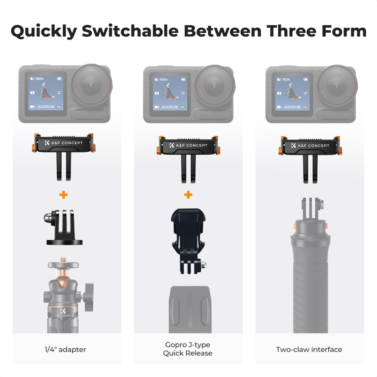 DJI Osmo Action 5 Pro 2 Pack Magnetic Quick Release Adapter Mount - K&F ...