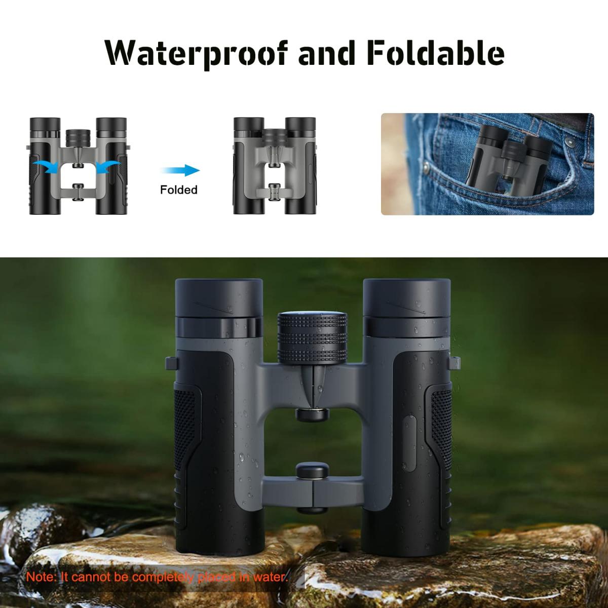 10X25 Foldable Binoculars | Hunting & Wildlife - KENTFAITH