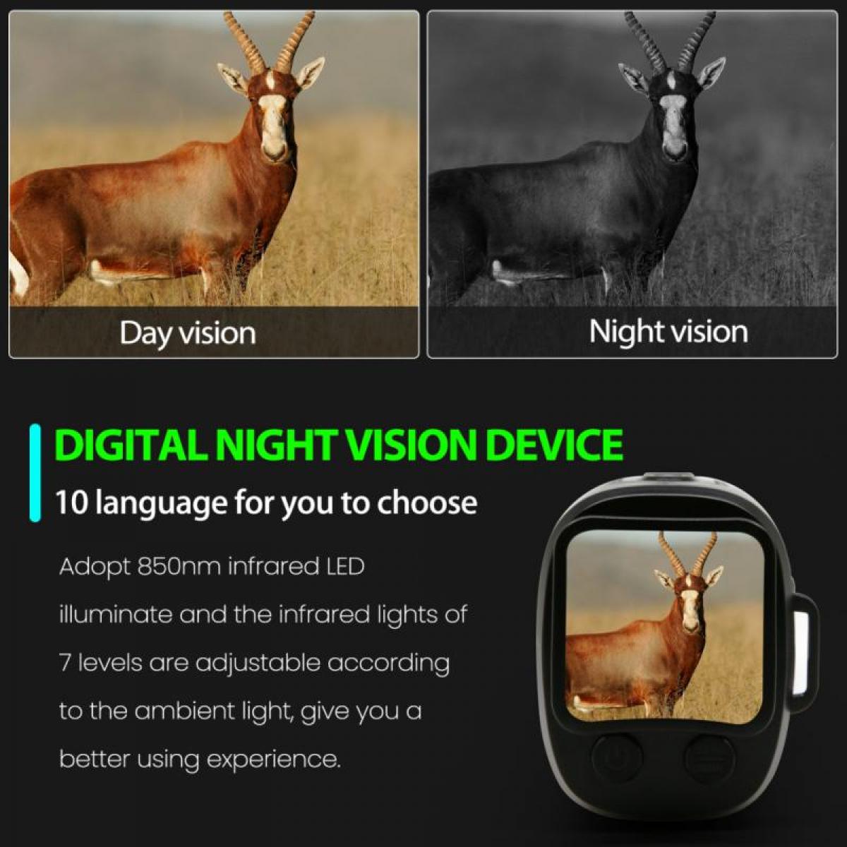 Day and night dual-use night vision monocular night vision device, 1.5 ...