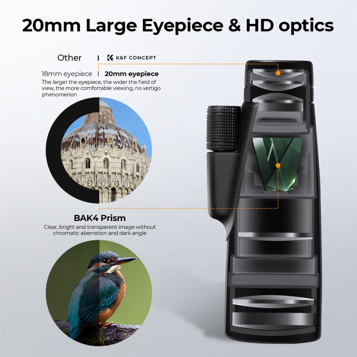 Best Hiking Monocular 12X50 HD - KENTFAITH