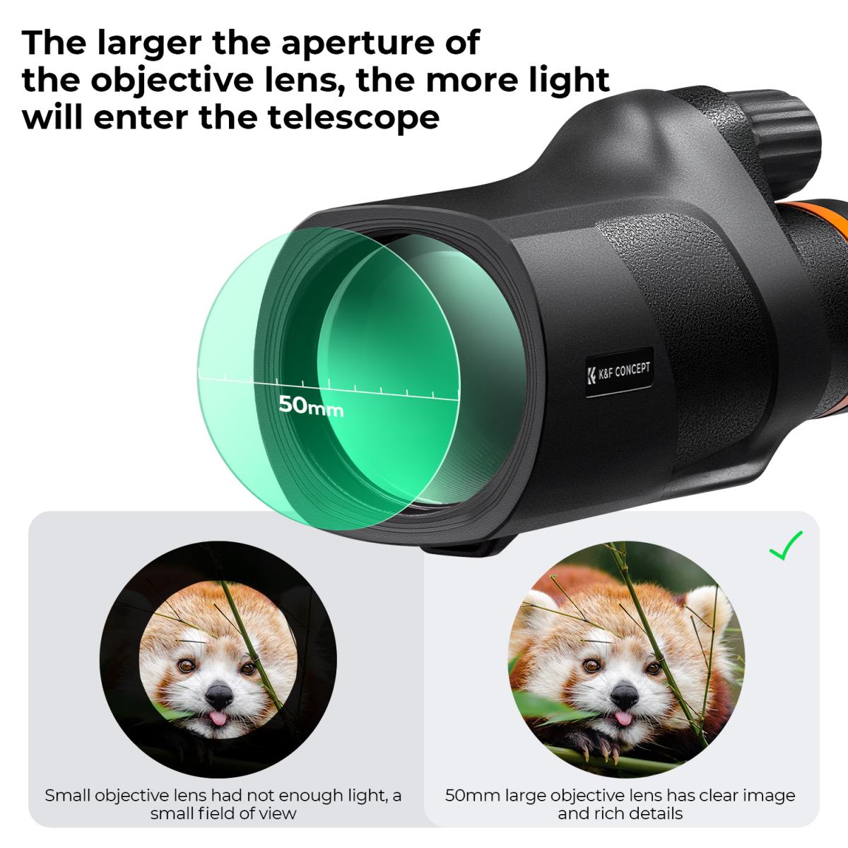 The Monocular Telescope Ip68 10 12X50 Bak-4 - KENTFAITH
