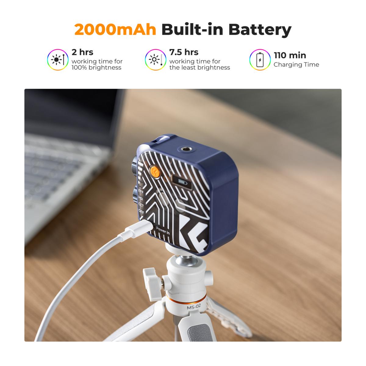 K&F Concept RGB Video Light, 360° Full Color Portable Photography Light ...