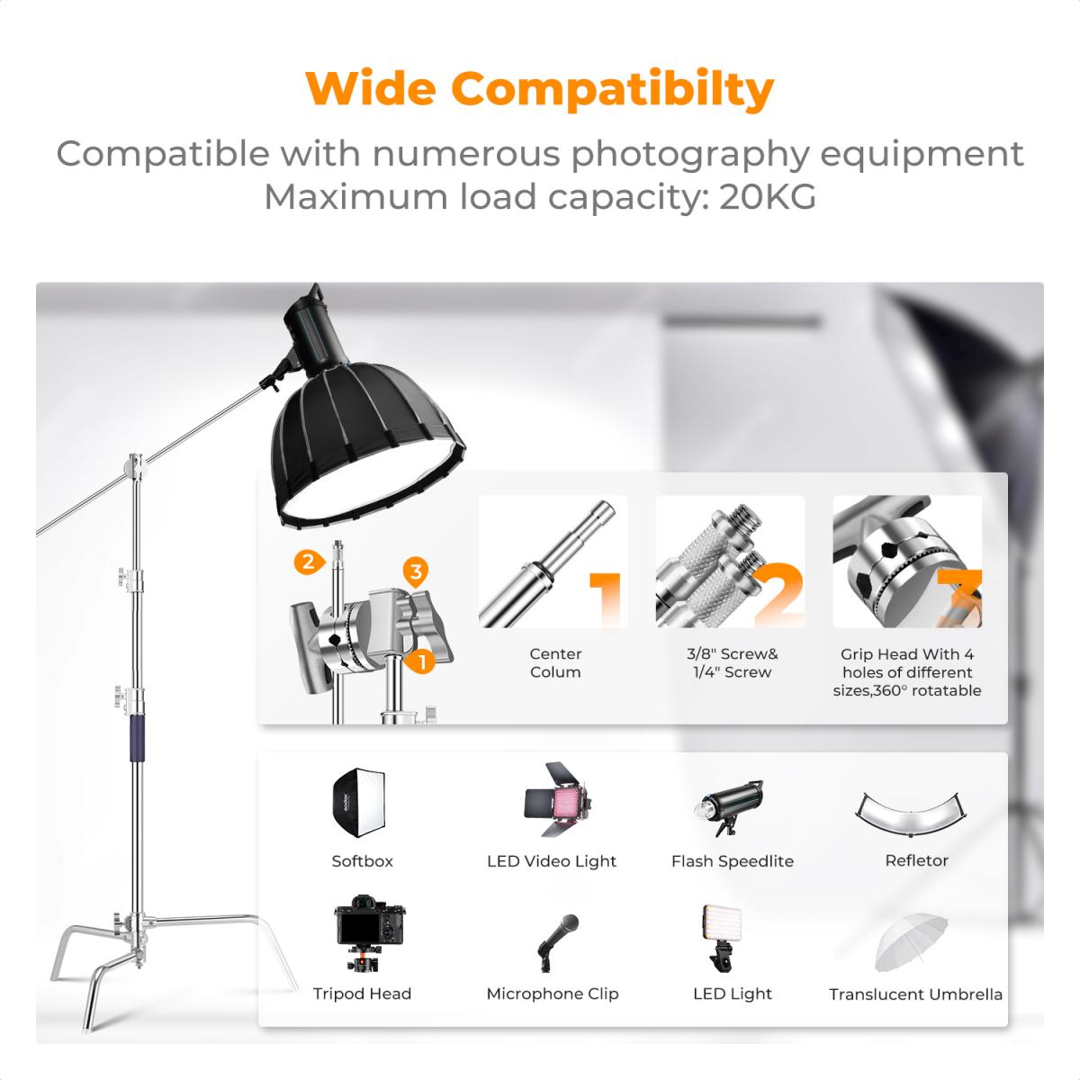 Lighting C Stand | C Light Stand - K&F Concept