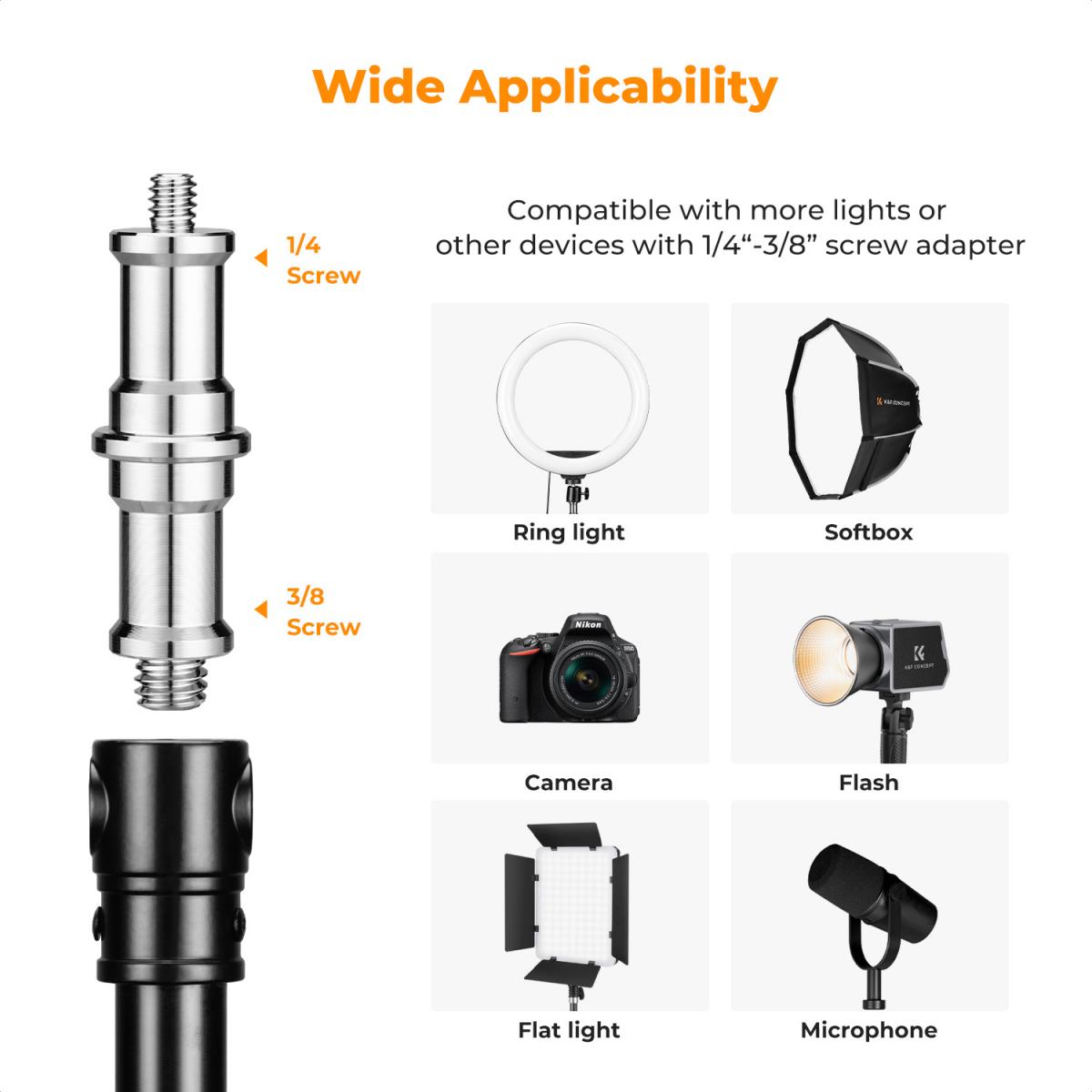 Wall Mounting Boom Arm, 70.87"/180Cm 180° | K&F Concept - KENTFAITH