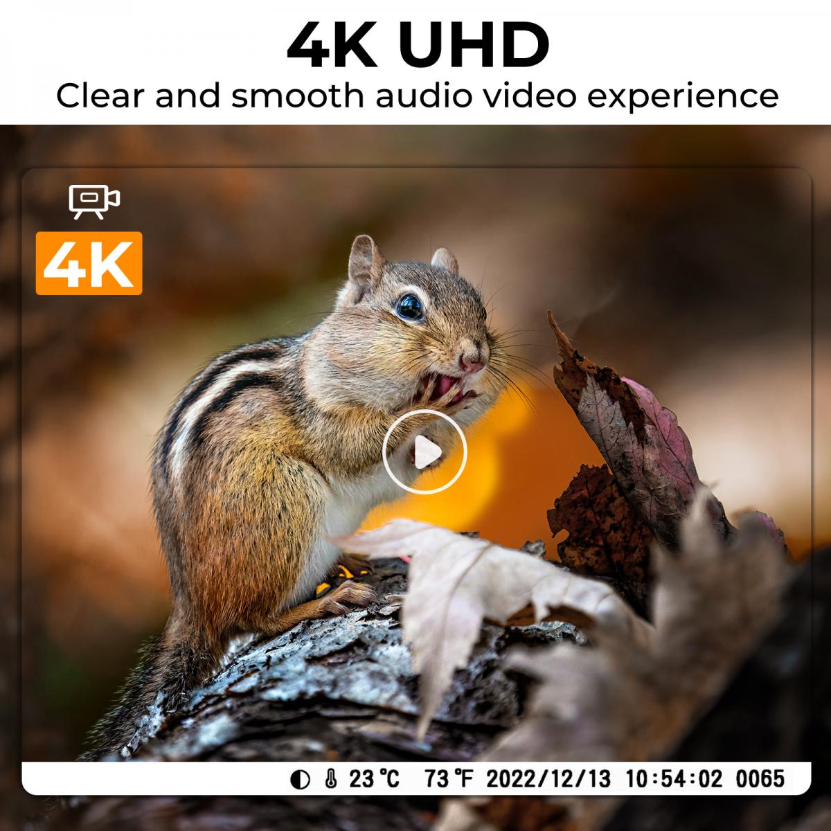 Live Camera Wildlife 4K 32Mp 120° 0.2S Ip66 | Kentfaith - K&F Concept