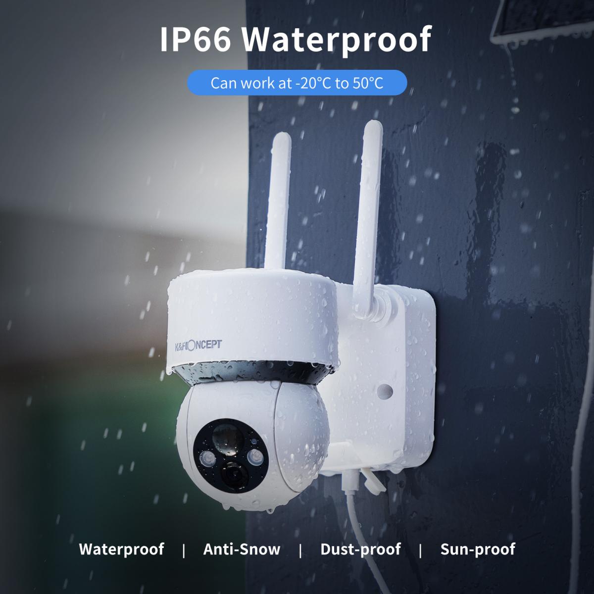 Wireless Outdoor Color Security Camera 3Pcs 1080P - KENTFAITH