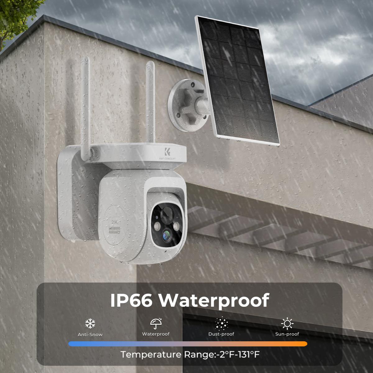 Wireless Alarm Camera System, 2-Way 9600Mah | K&F Concept - KENTFAITH