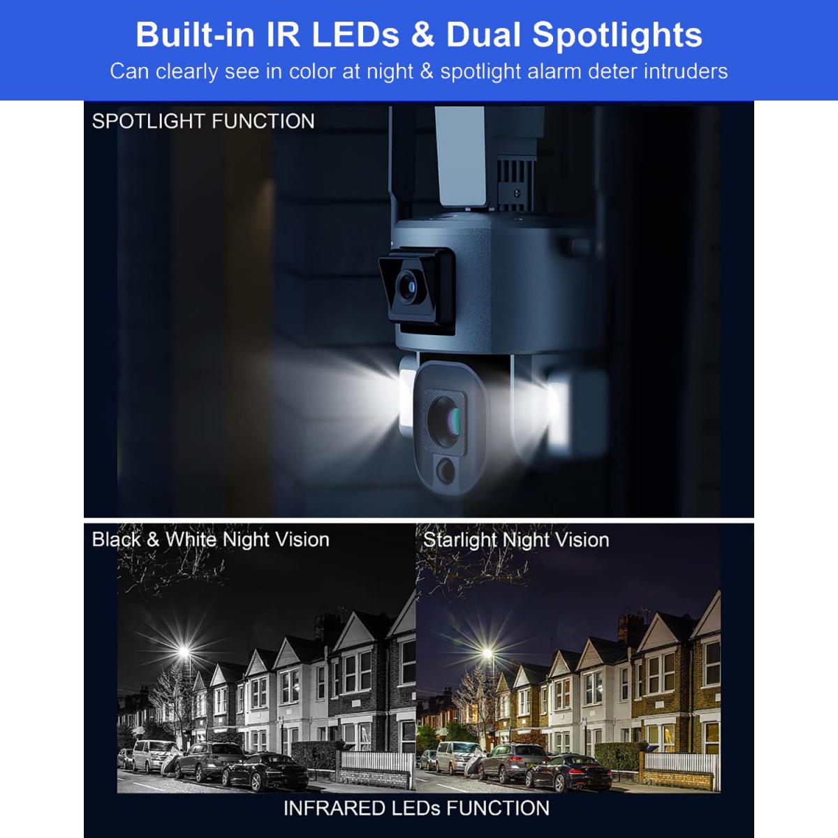 WiFi solar security camera Outdoor Dual Camera - K&F Concept