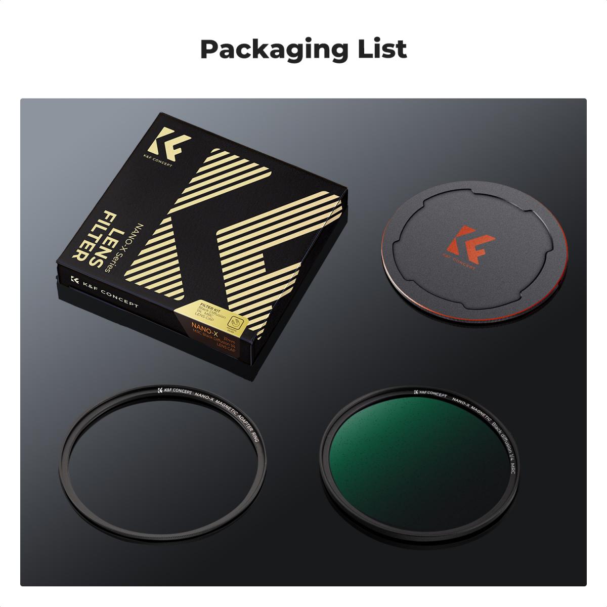 49mm Magnetic Black Mist Filter 1/4 Special Effects Filter HD Multi ...