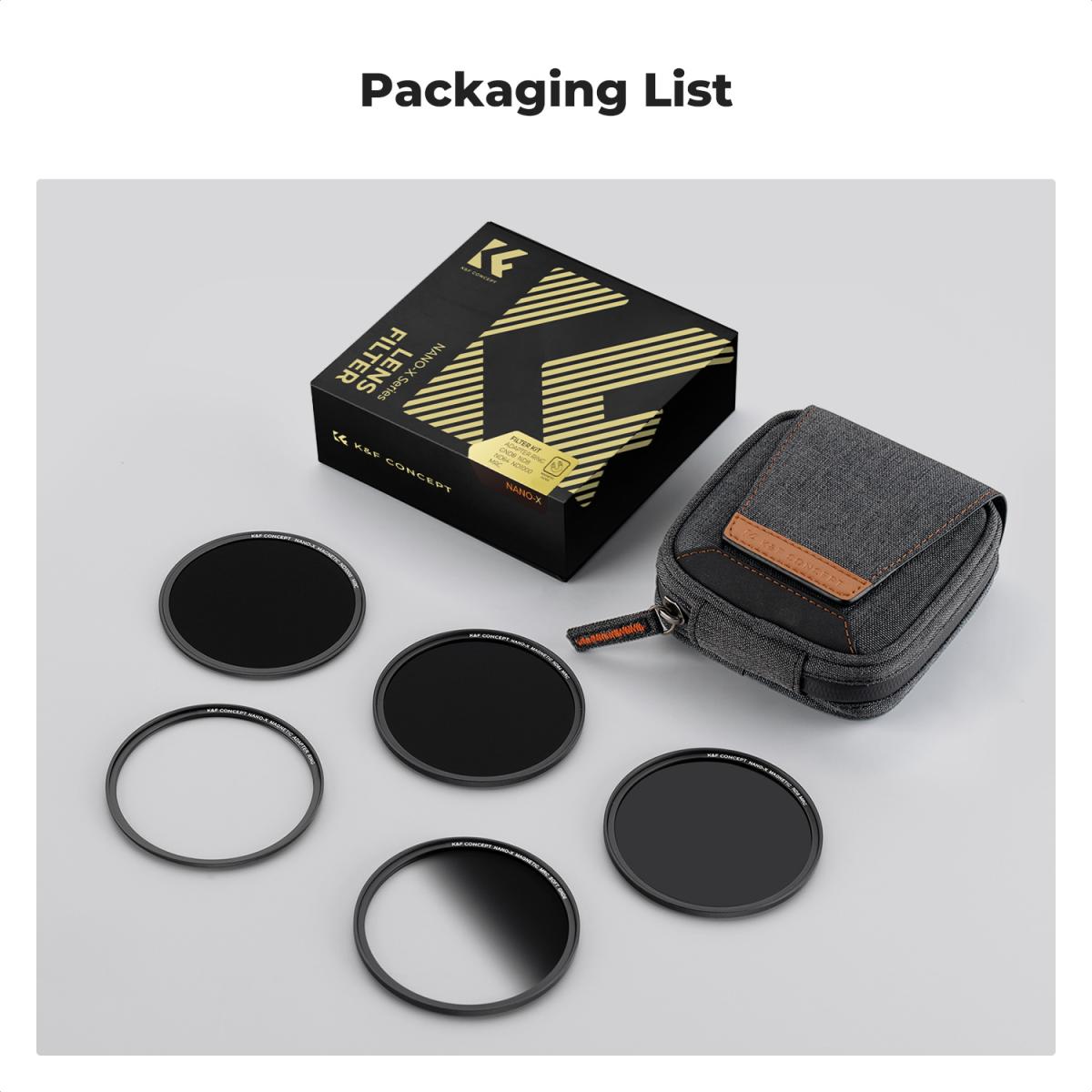 77Mm ND Filter Kit-K&F Magnetic Filter Kit Nano-Xcel Series - KENTFAITH