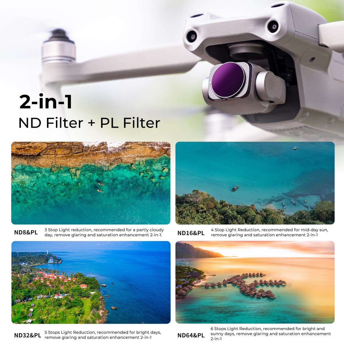 Air 3S ND Filter Set - ND8/32/128 Filters For Smooth Footage In Bright ...