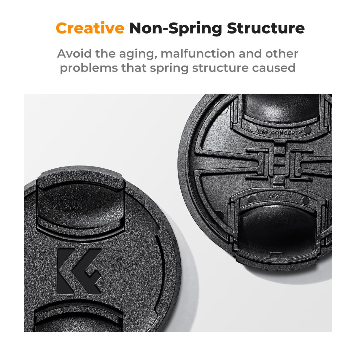 77mm Snap-On Center Pinch Lens Cap 5 in 1 - KENTFAITH
