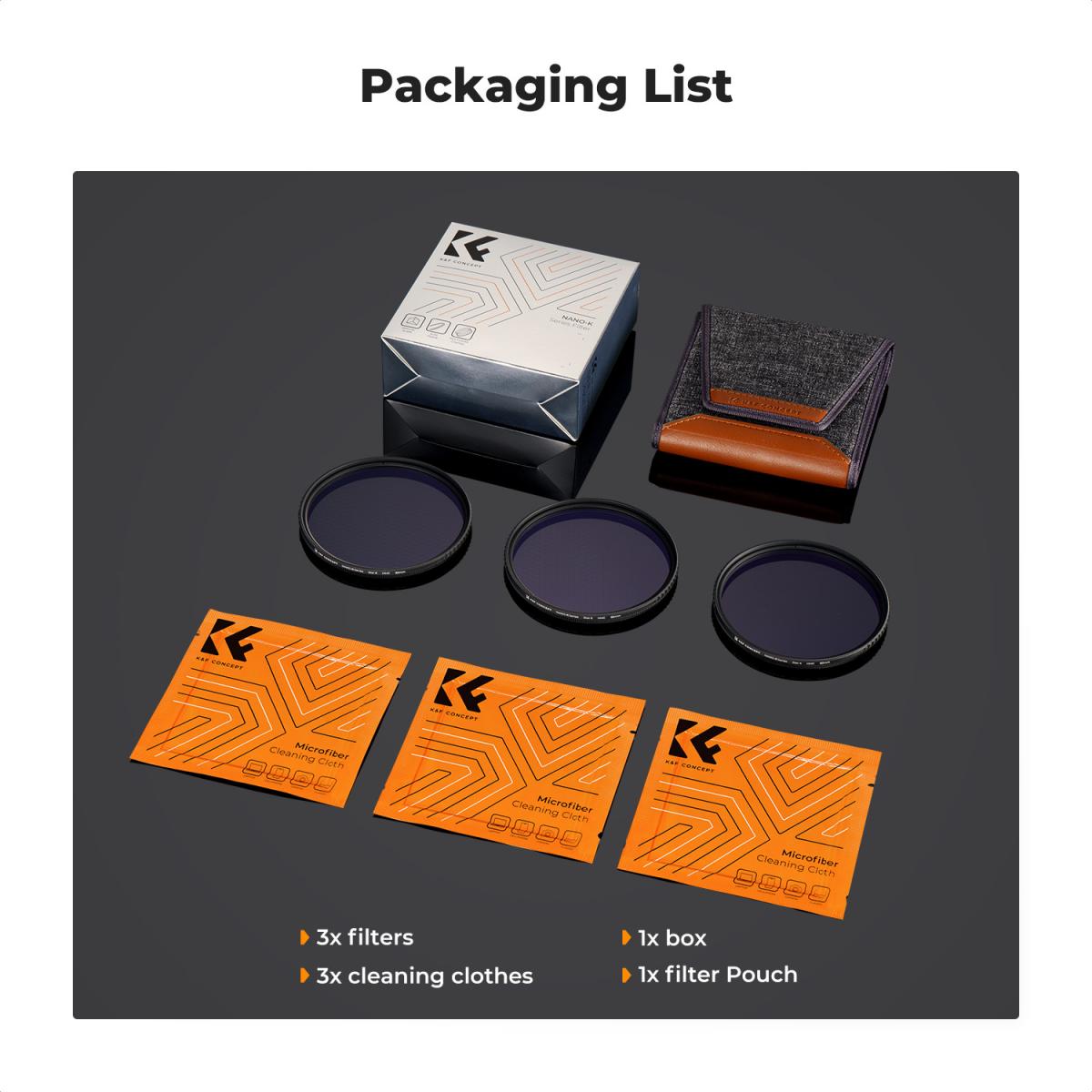 Star Effect Camera Lens Filter 77Mm 3Pcs 4+6+8 | K&F Concept - K&F Concept