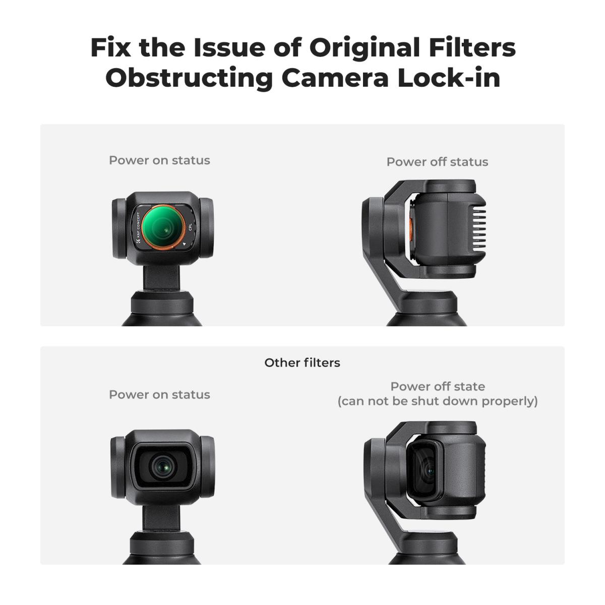 DJI Osmo Pocket 3 Filter Set Magnetic CPL + ND16+ ND64 + ND256, Multi ...