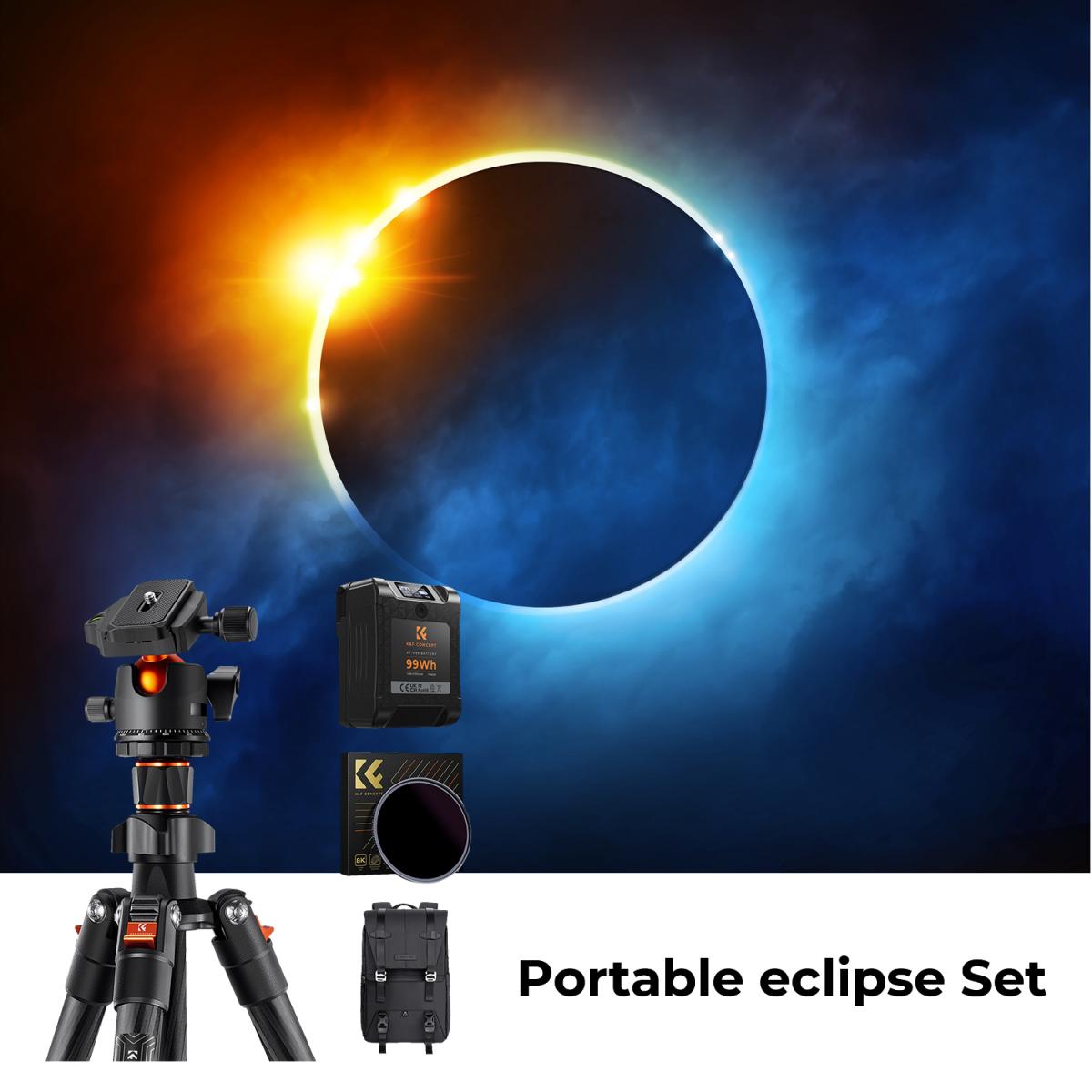 Portable eclipse Set-Include 49mm Solar Filter | K&F Concept - KENTFAITH