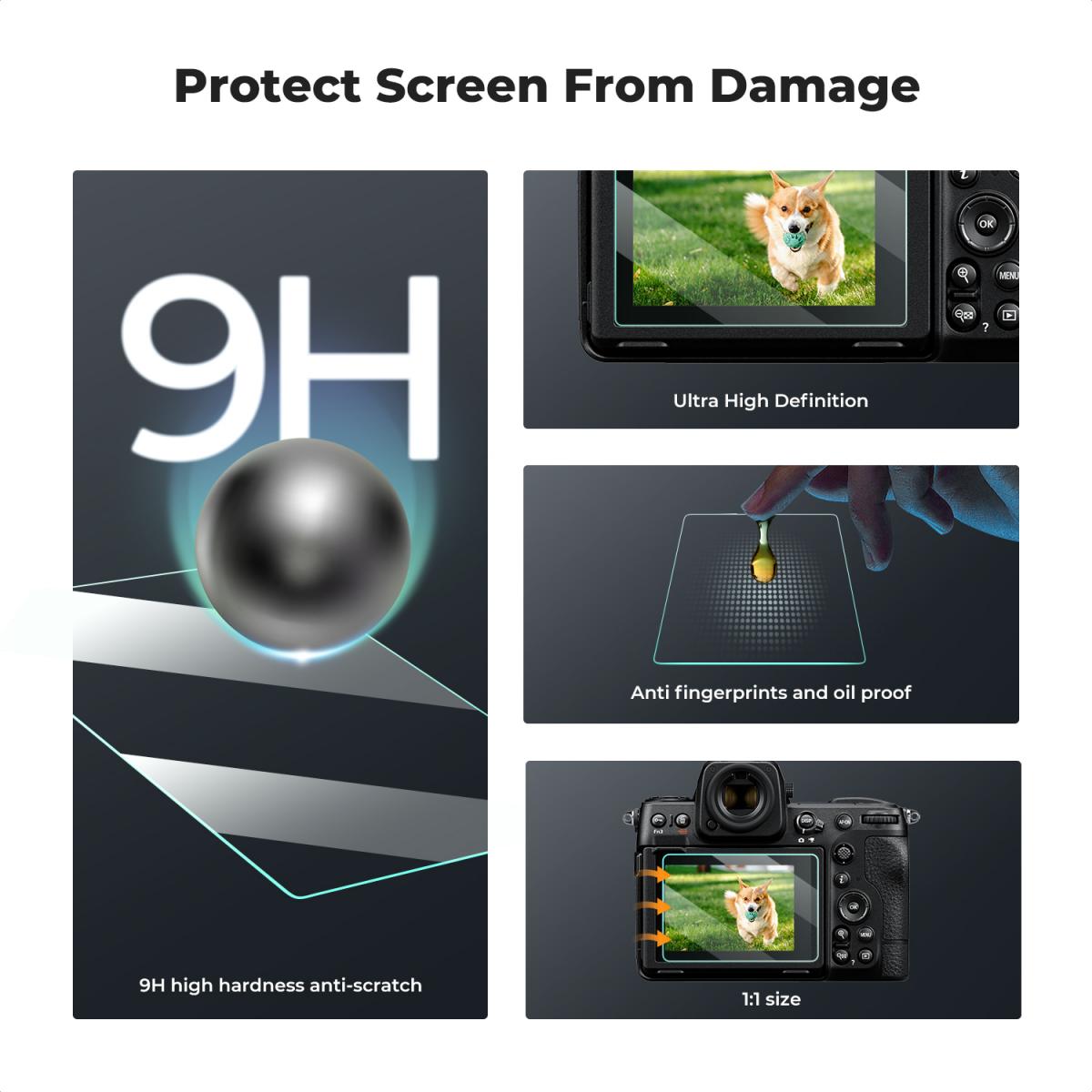 Camera Screen Protector Protector*3 Z9 Z8, 0.3Mm - K&F Concept