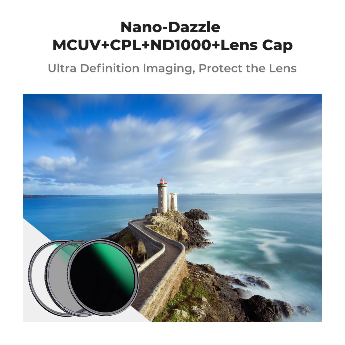 Nd1000 Filter 82Mm Cpl+Mcuv+Nd1000+Lens 24 | K&F Concept - K&F Concept